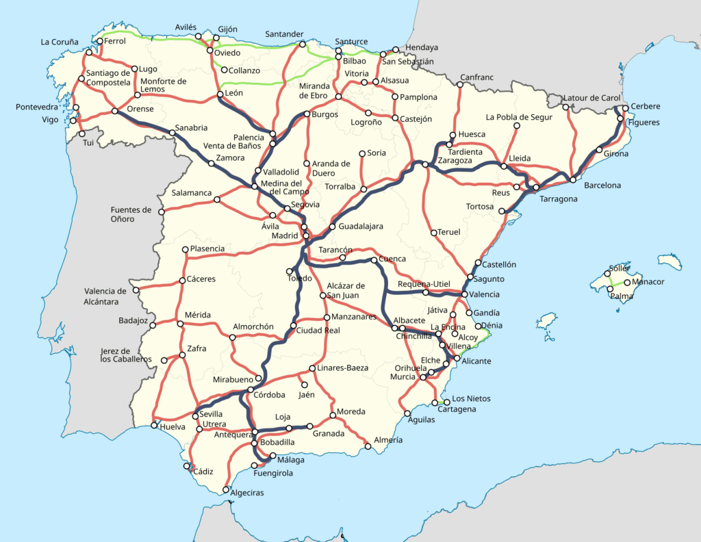 Download Spain Railway Map: Free, Printable & Ready to Use